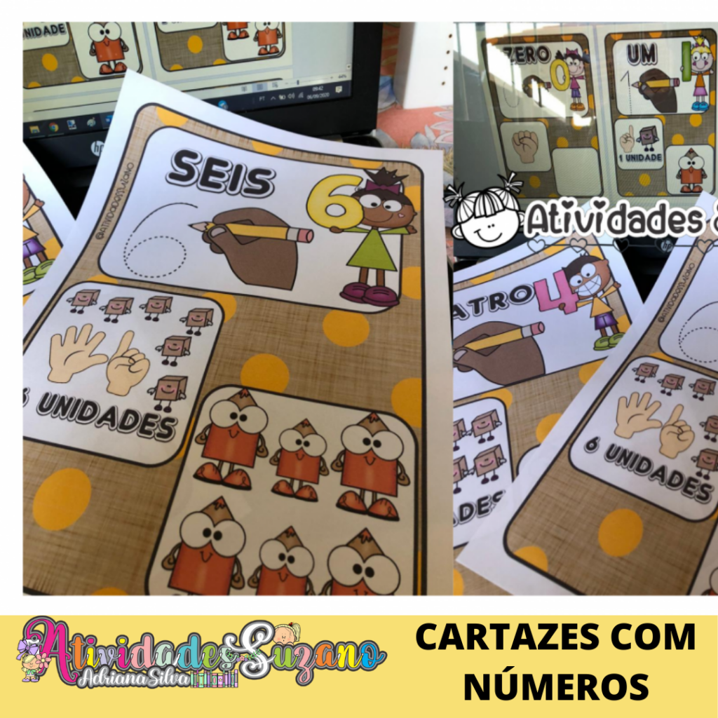 Cartazes de parede com números de 0 ao 10 – Loja atividades Suzano