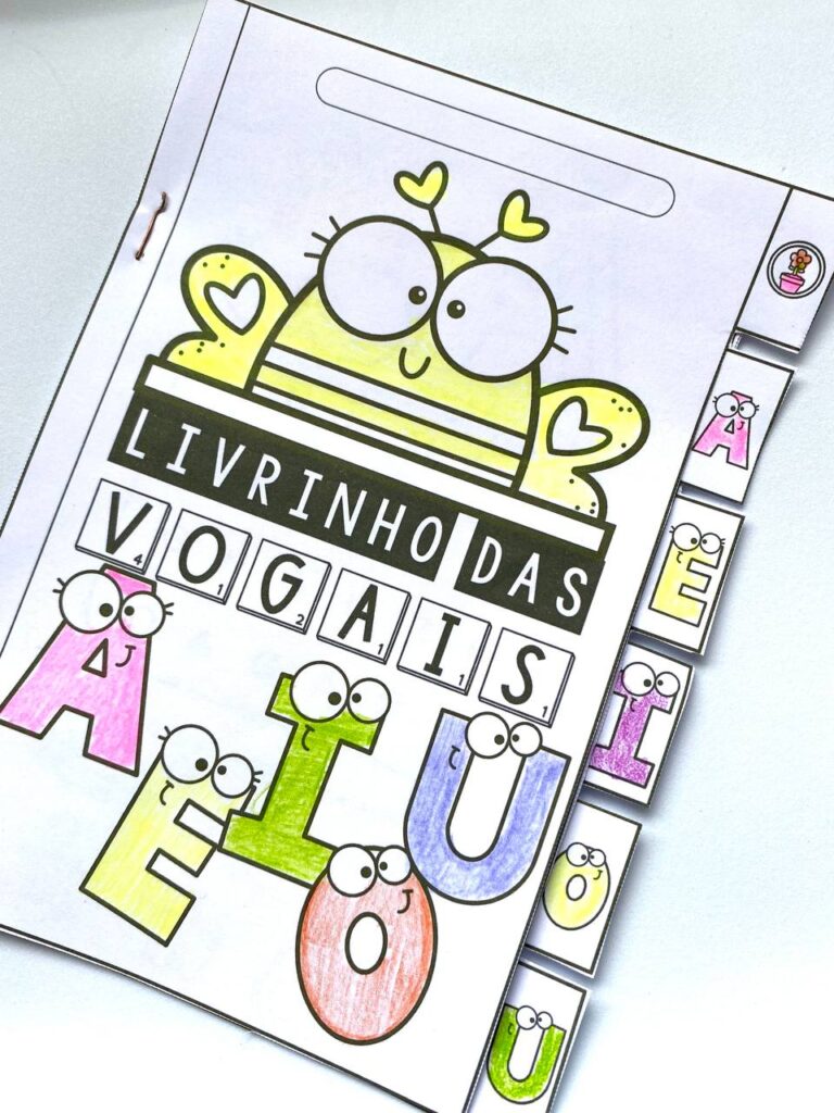 Descubra o Poder das Vogais com o Livrinho Interativo: Aprenda com Diversão – Loja atividades Suzano