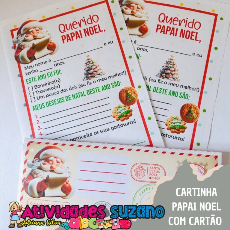 Kit Cartinha Mágica do Papai Noel – Especial Escolas – Loja atividades ...