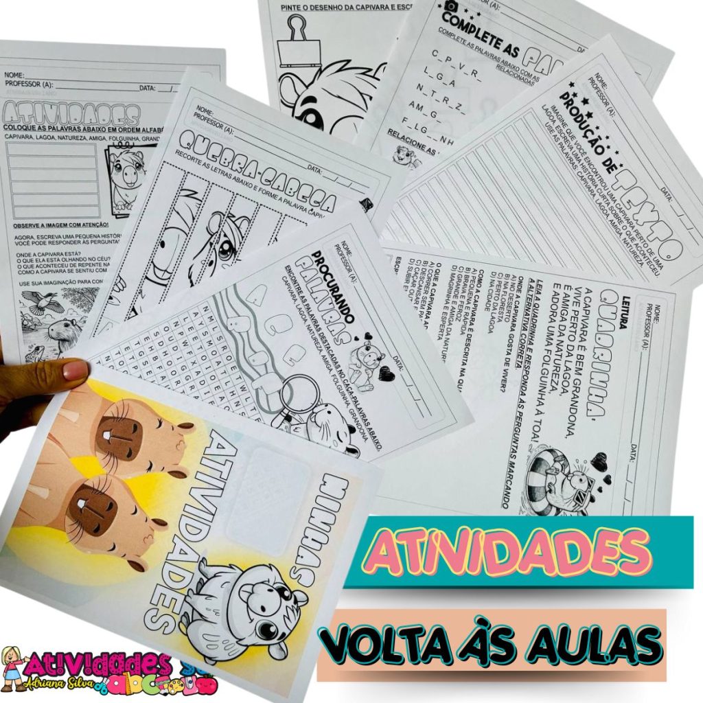 Atividades sobre a Capivara – Loja atividades Suzano