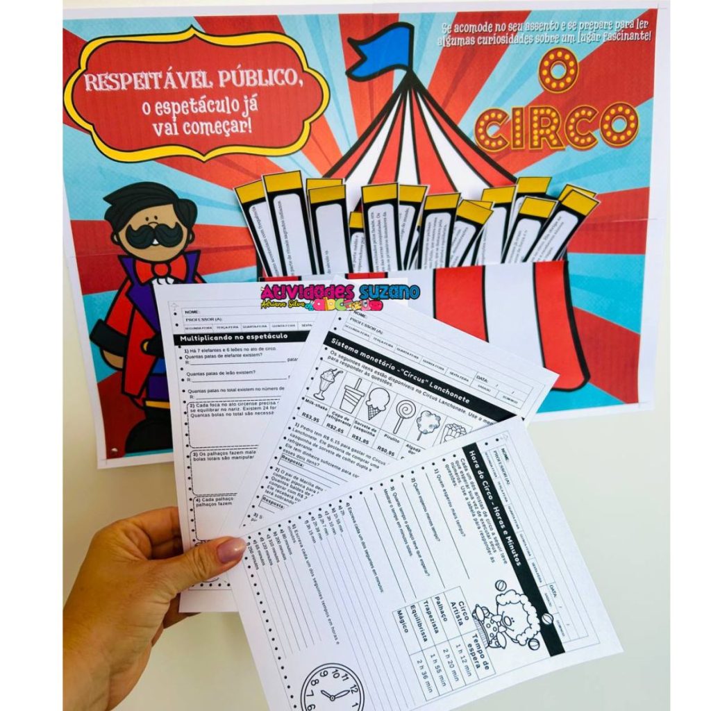 Painel e Atividades do Dia do Circo – Loja atividades Suzano