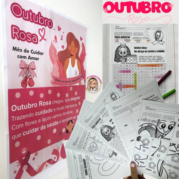 Kit Pedagógico Outubro Rosa para Imprimir – Atividades Educativas ...
