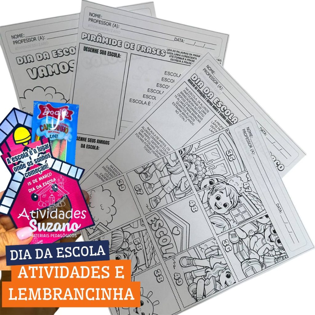 Kit de Atividades – Dia da Escola (15 de Março) – Loja atividades Suzano